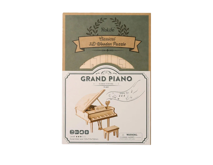 DIY Grand Piano Wooden 3D Kit – Sir Square Toes Games Shop