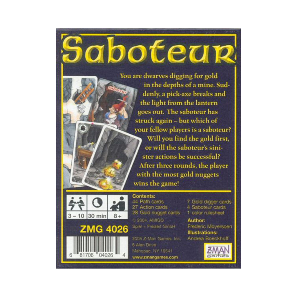 Saboteur | Card Game – Sir Square Toes Games Shop
